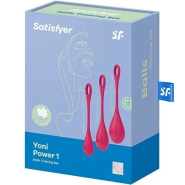 Satisfyer Yoni Power 1, красный. Набор для тренировки мышц тазового дна