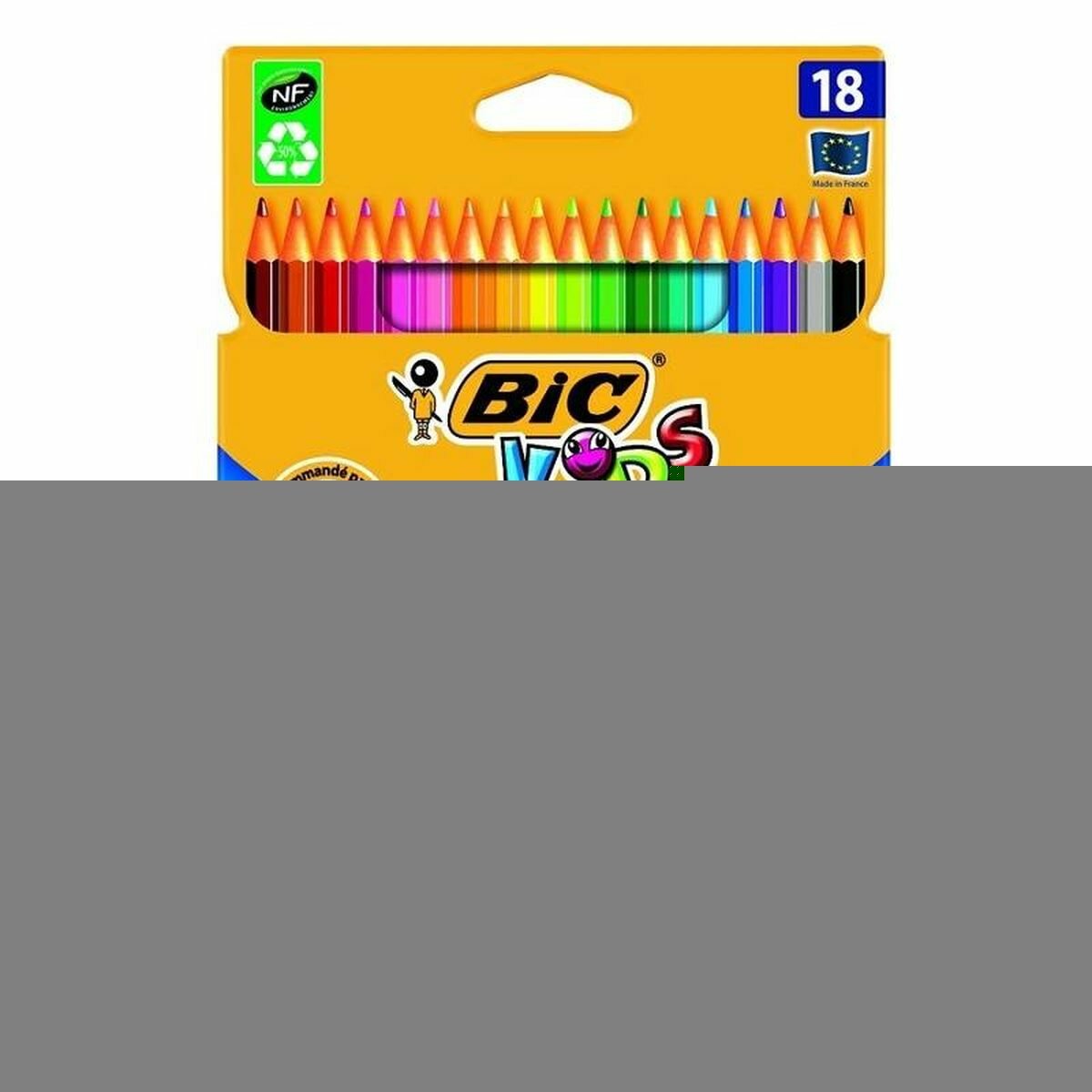 Карандаши цветные 18 цветов BIC Kids ECOlutions Evolution (L=175мм, D=7мм, d=3.2мм, 6гр) картонная упаковка (829728)
