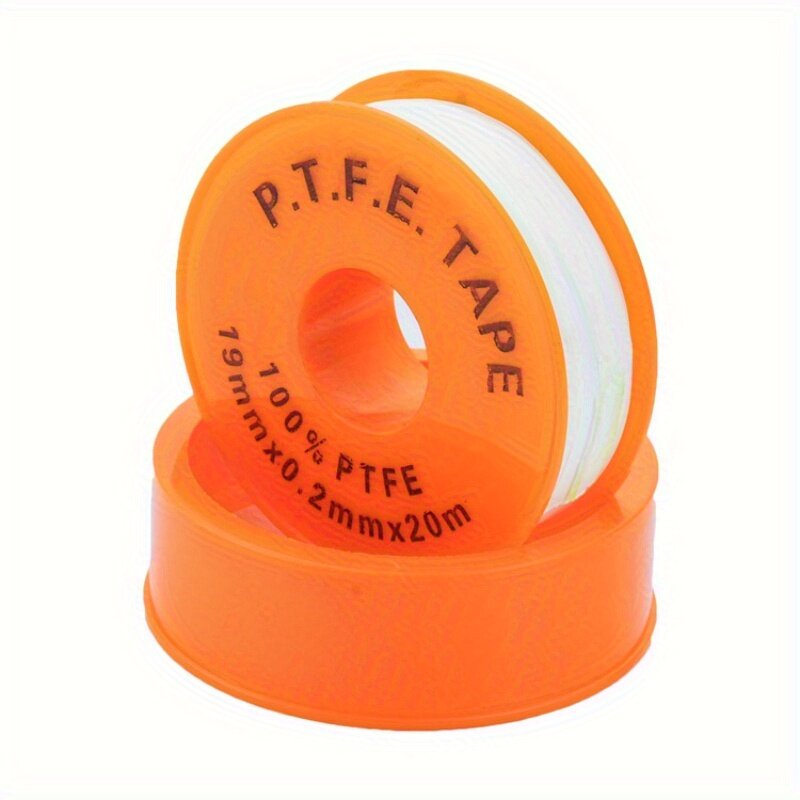 Фум-лента PTFE желтая, 1 шт, большой рулон утолщенная удлиненная для газовых и водопроводных труб, сантехники
