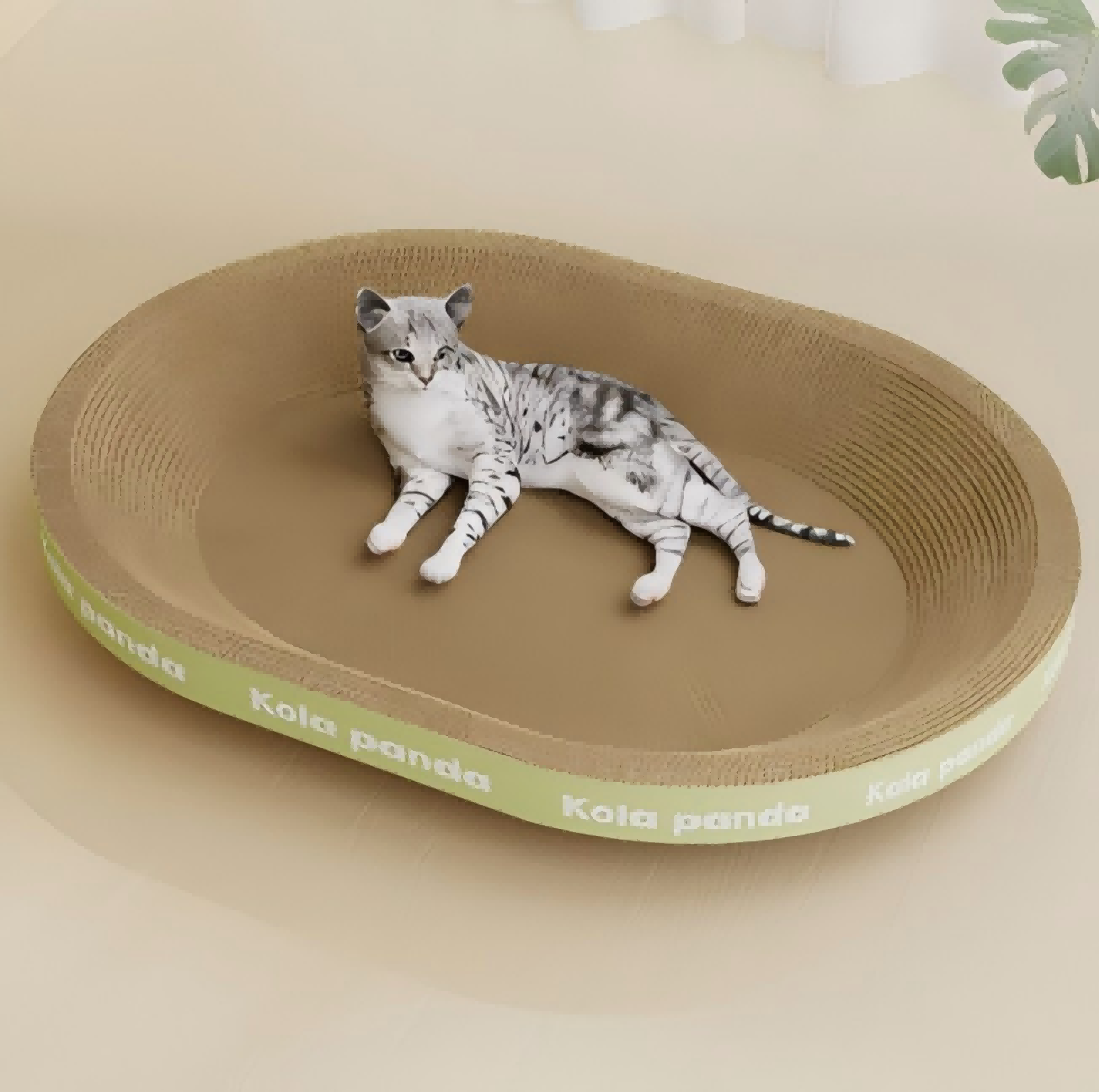 Когтеточка для кошек размером 48×30 см, износостойкая и нелиняющая, овальное кошачье гнездо