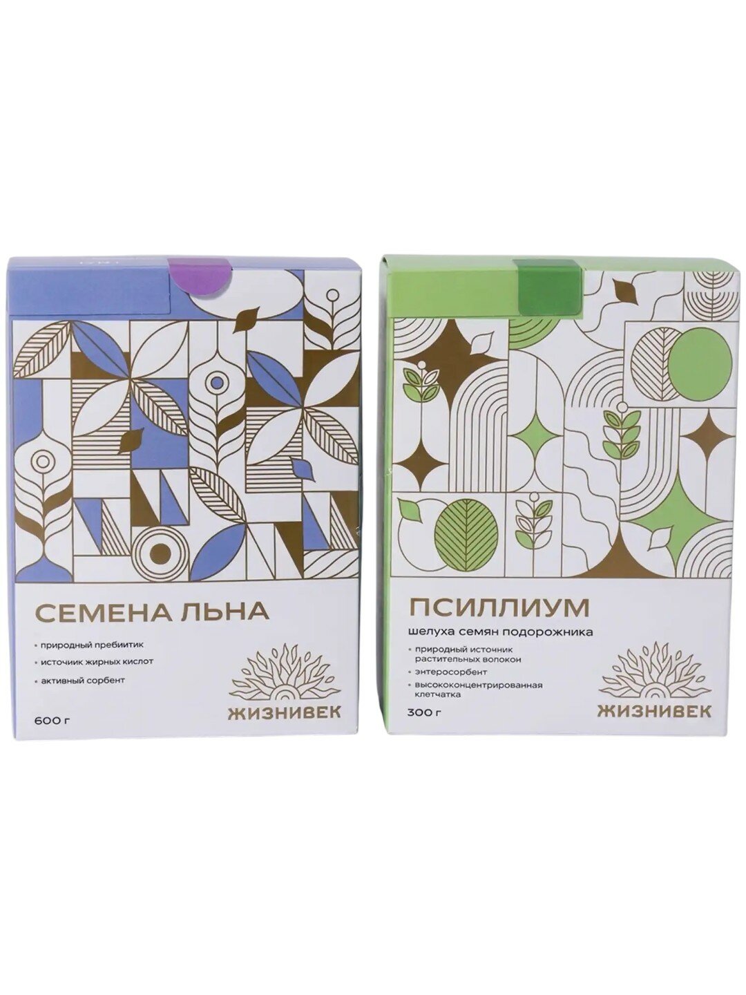 Диетический продукт Жизнивек Набор Псиллиум+Семена Льна