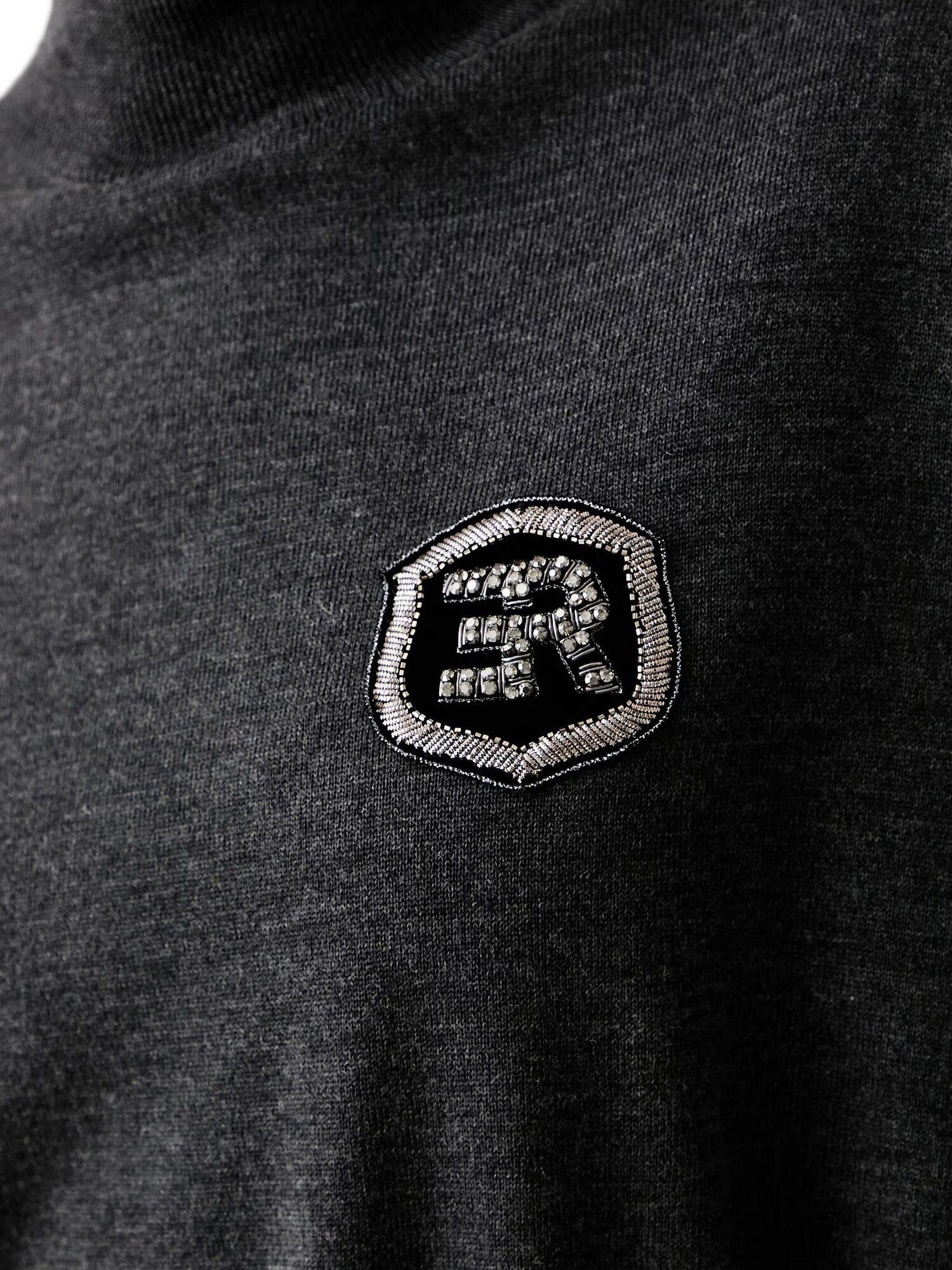 Свитер Ermanno Firenze Logo-patch roll-neck sweater, размер 42, , серый — фото 1