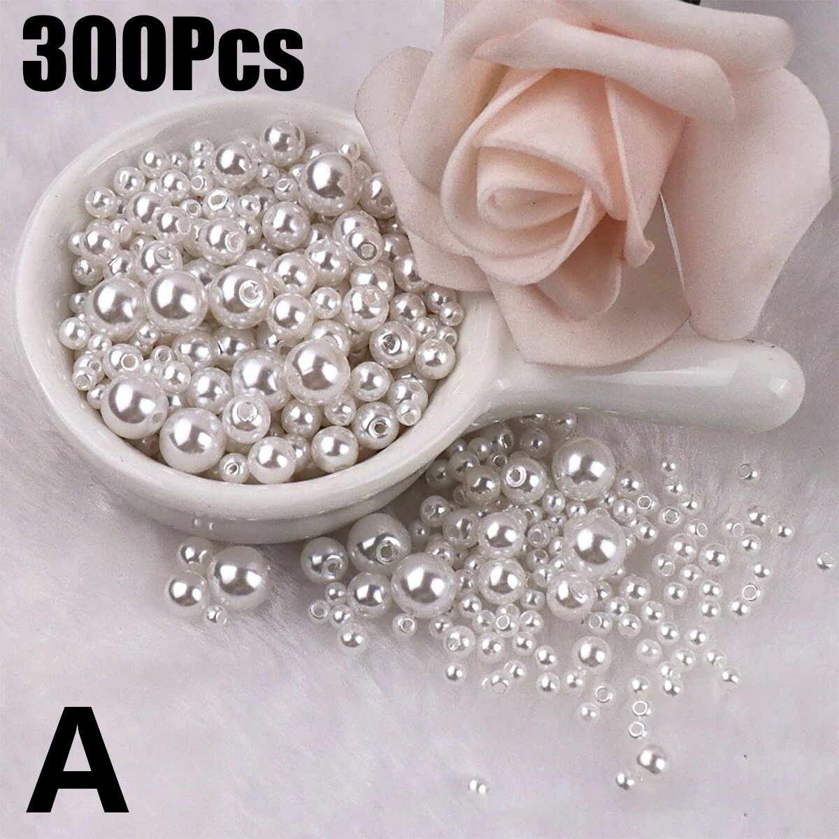 Жемчужные бусины 300шт, 3-8 мм, Цвет: 300pcs8