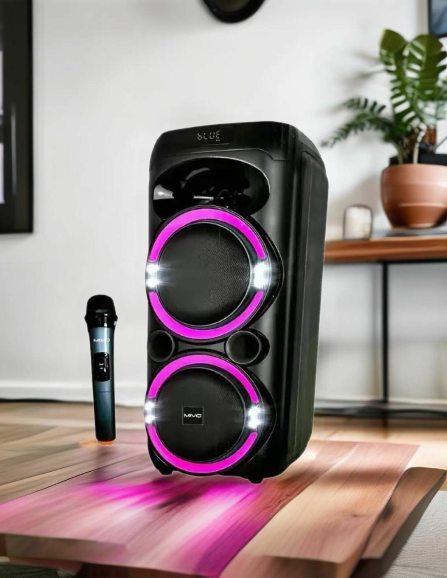 Портативная беспроводная акустическая система Mivo MD-856 c RGB-подсветкой