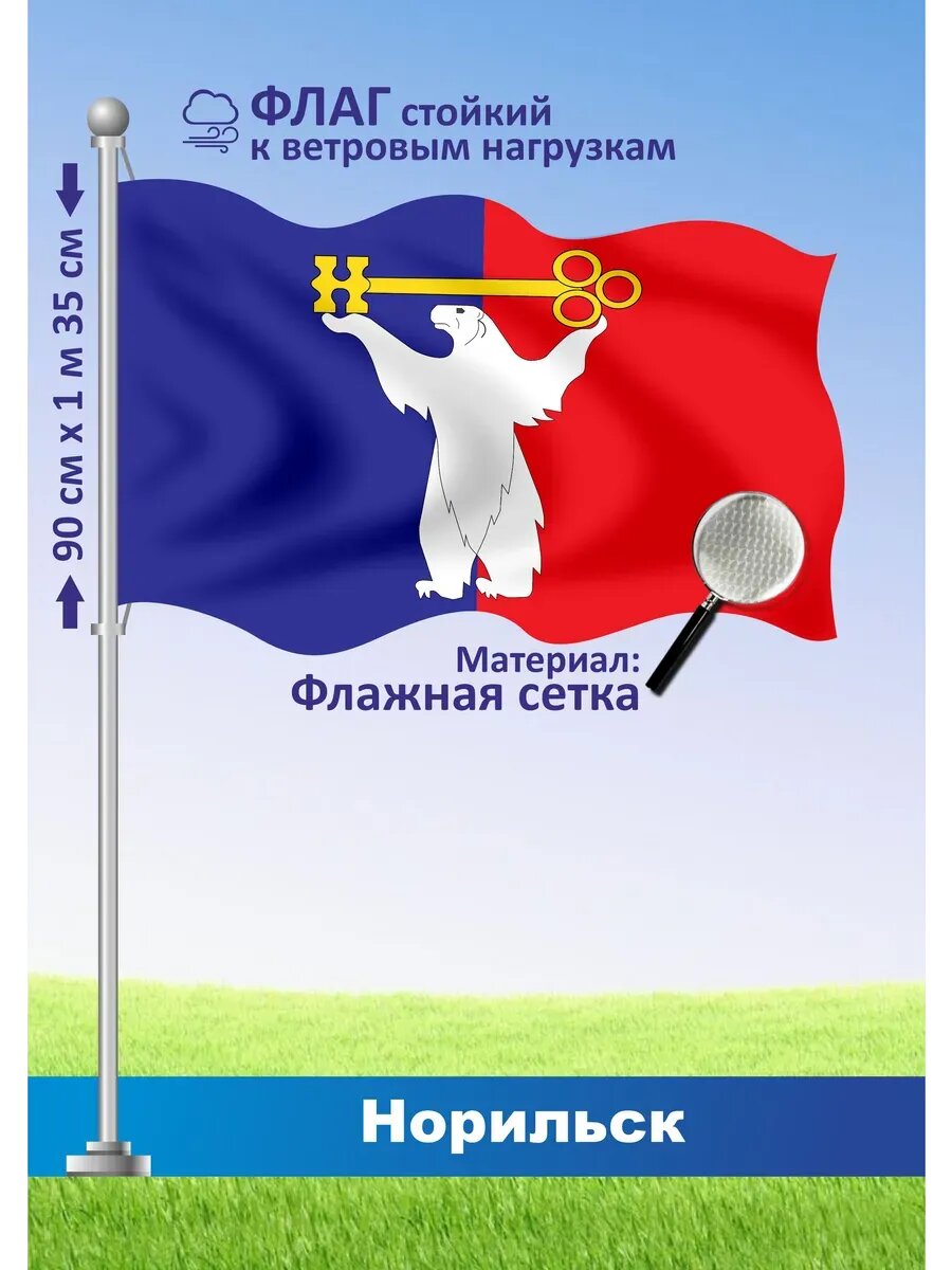 Односторонний флаг Норильска