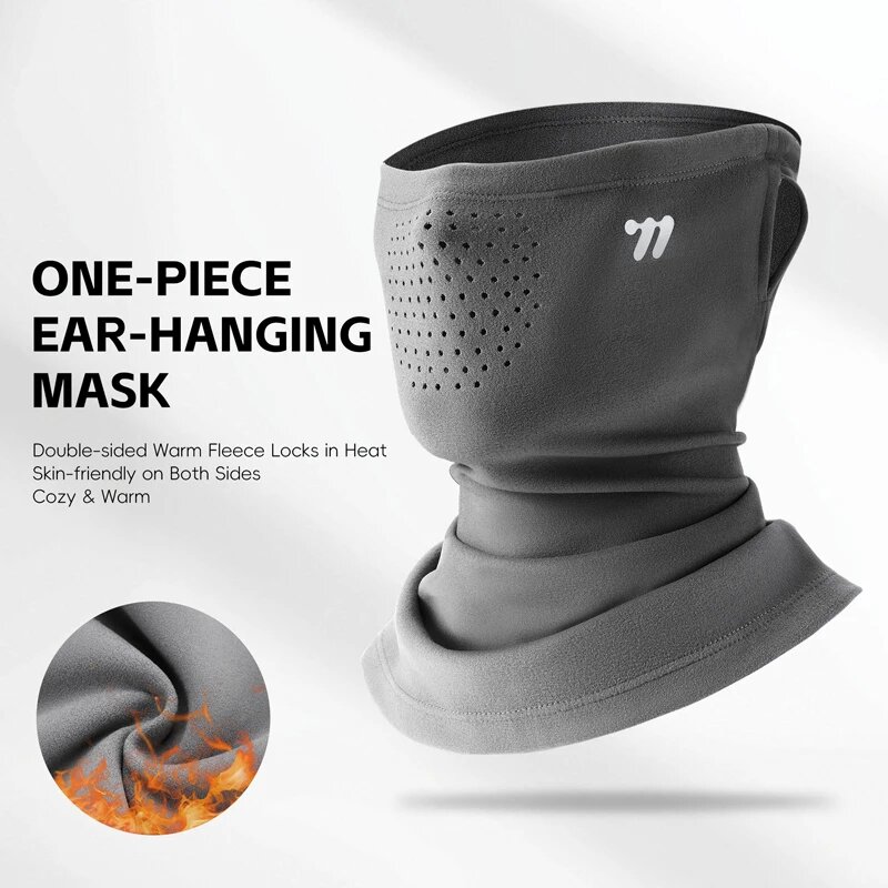 WEST BIKING Термобалаклава Флисовая Half-face Dark Gray