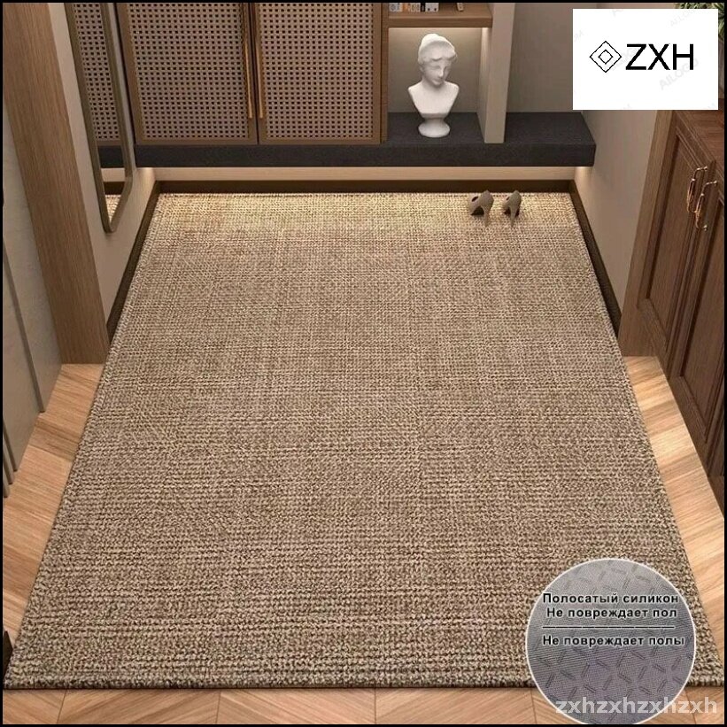 Коврик придверный YYD Carpet, 0,9x1,2 м, этнический рисунок, светло-коричневый