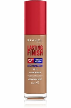 Тональный крем Rimmel Lasting Finish 35H Hydration Boost, оттенок 400 Natural Beige, 30 мл