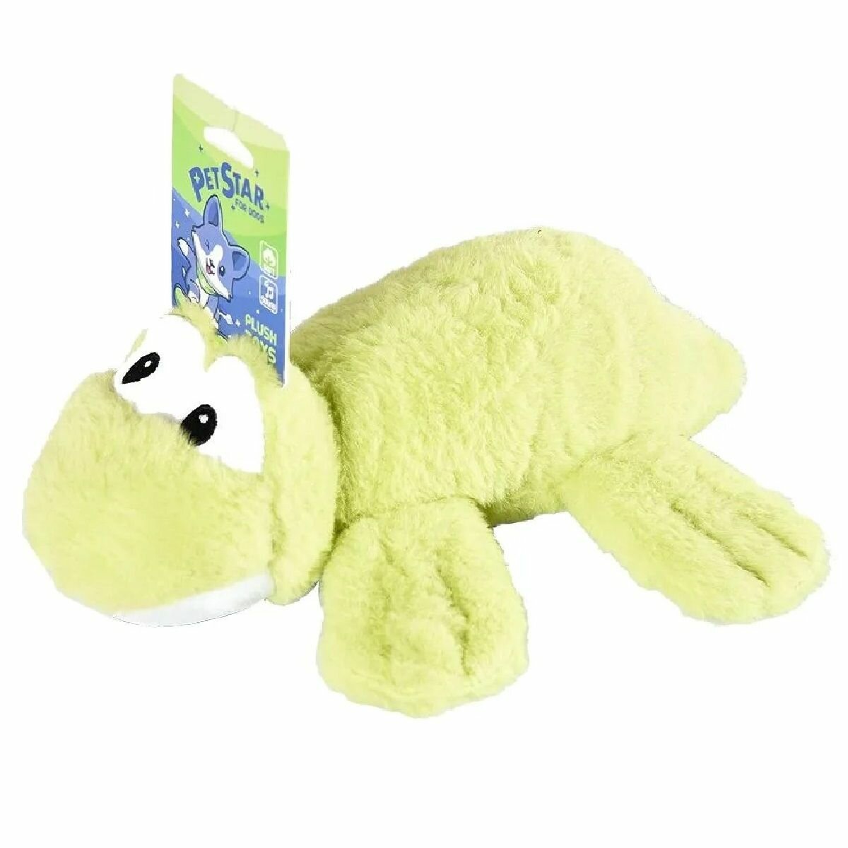 Игрушка шуршащая для собак Лягушка с пищалкой, 28 см, PET STAR