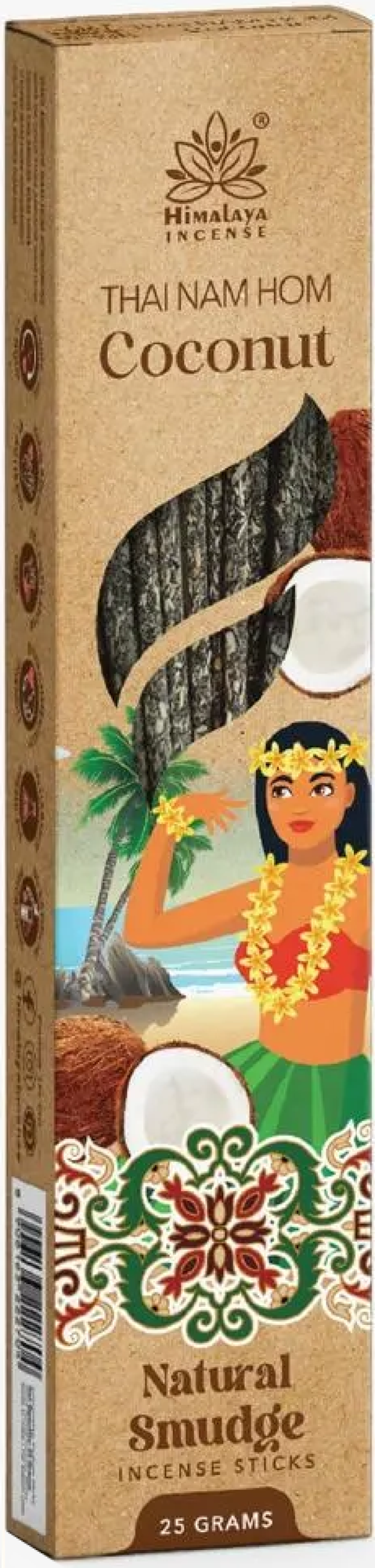Тайский Кокос Хималая аромапалочки Thainamhom Coconut Himalaya Smudge Incense Sticks 2 кор. по 15 штук