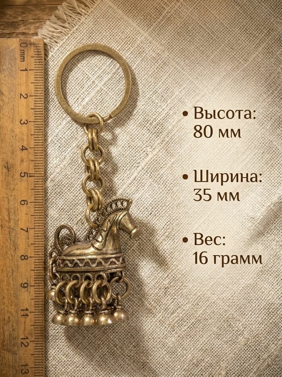 Славянский оберег, брелок КУДЕСЫ, бронза — фото 1