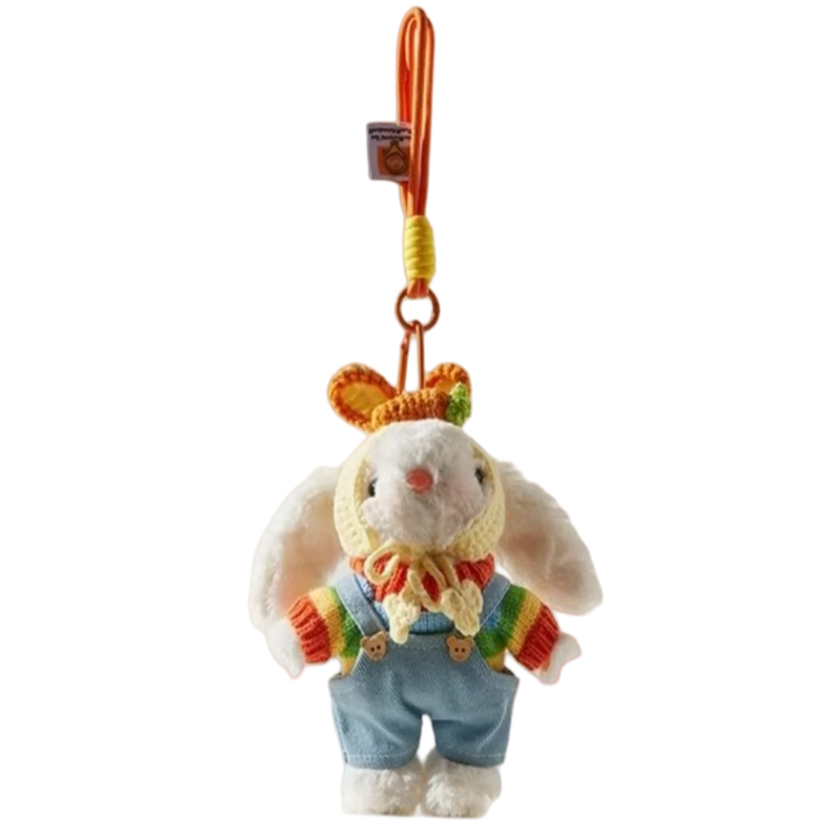 Плюшевая кукла унисекс KALULU Милый кролик брелок, Carrot Overalls Rabbit, 22CM EU