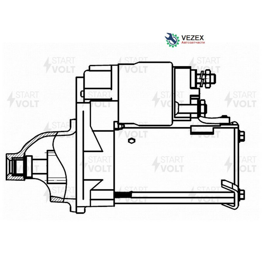 STARTVOLT LST1080 Стартер для а. м Ford Focus II 04- 1.4i,1.6i, Focus III 10- 1.6Ti тип Valeo 1,2кВт LST1080