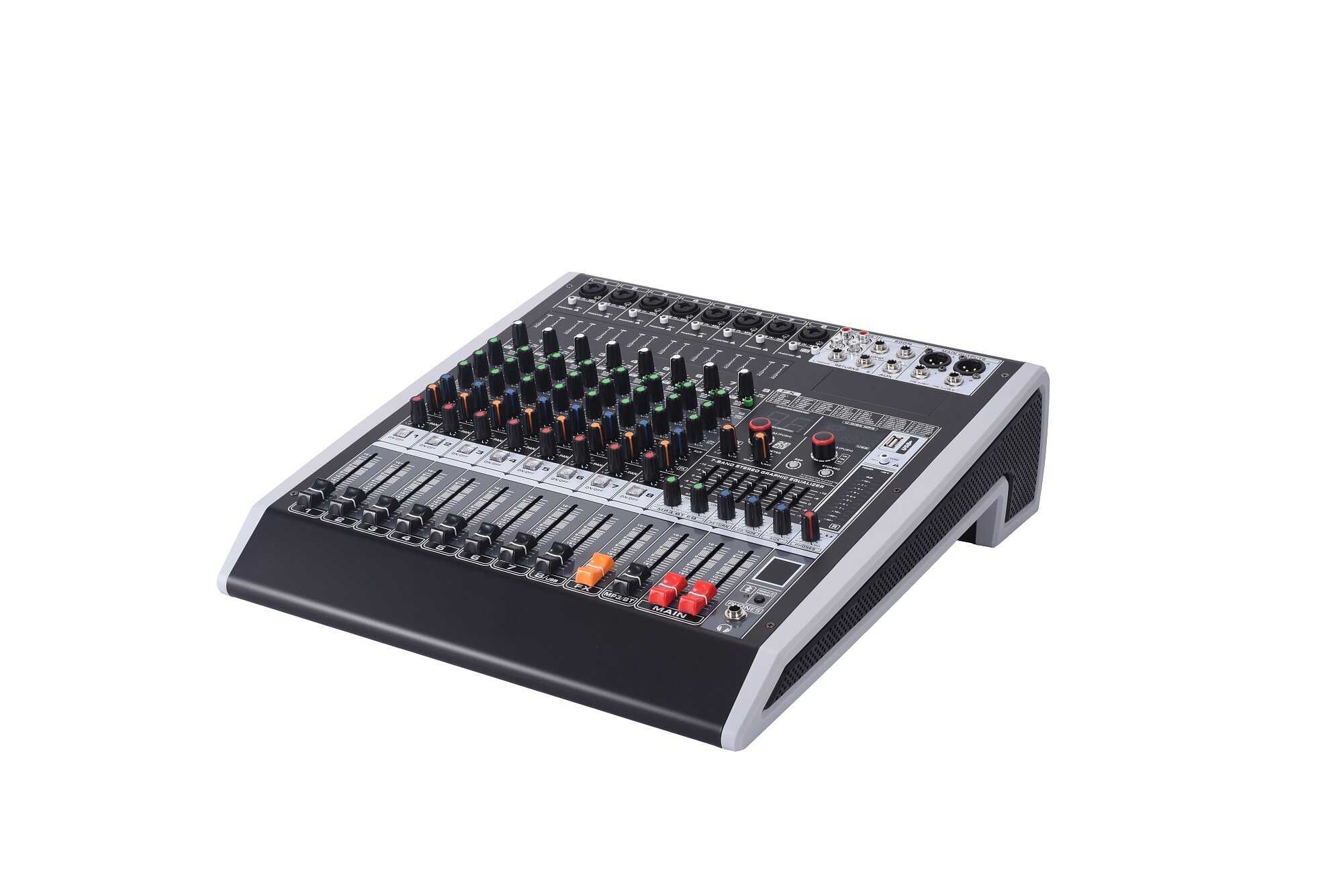 MF-8UB Микшерный пульт, 8 каналов, серия PRO, функция Bluetooth, подключение к компьютеру, LAudio