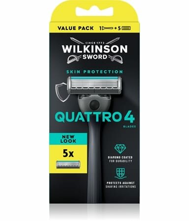 Бритва Wilkinson Sword Quattro для мужчин, черный