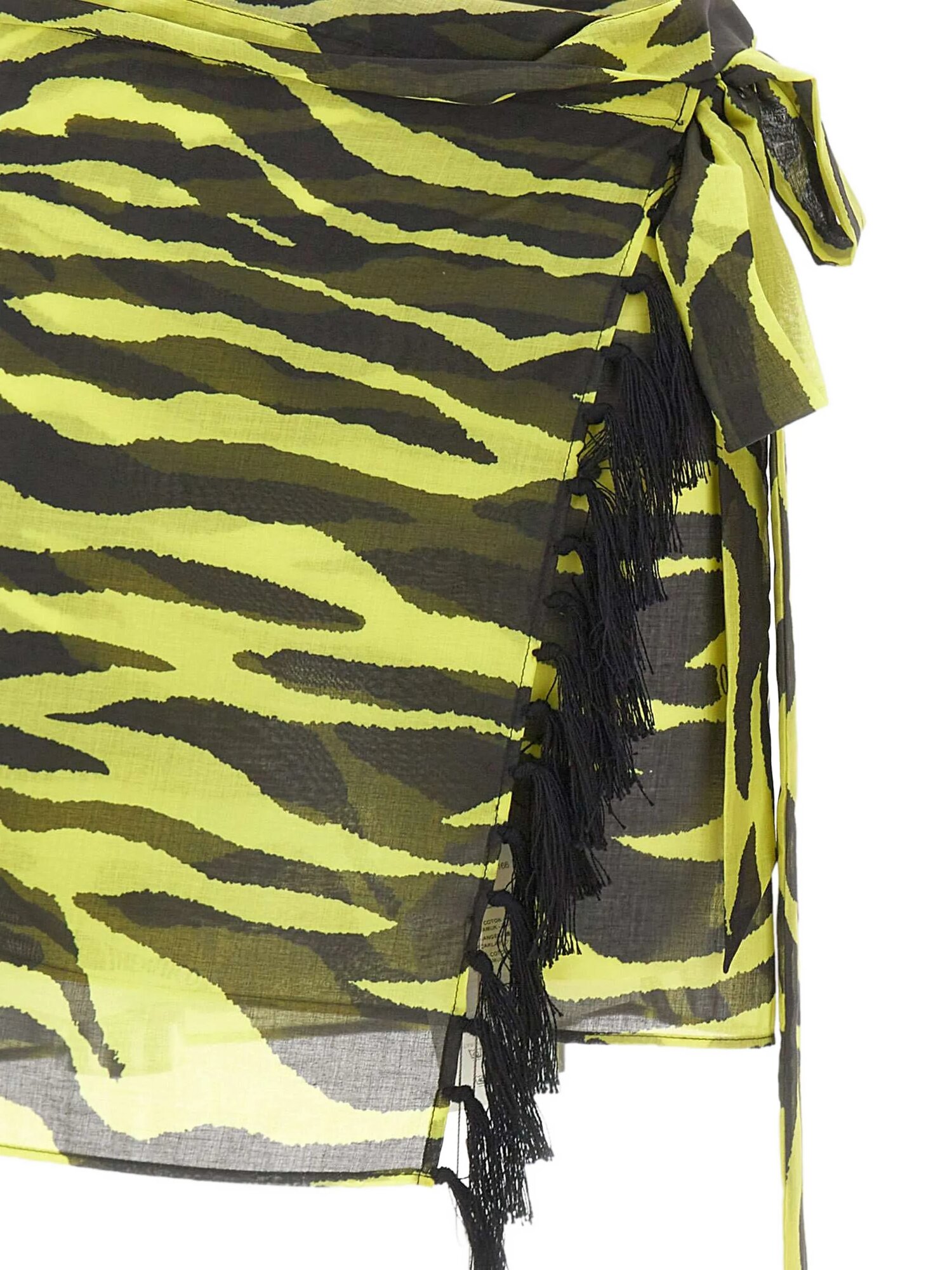 Юбка The Attico Zebra-print skirt, размер OneSize, светло-желтый — фото 1