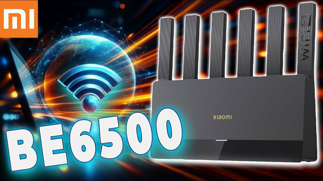 Роутер Xiaomi BE6500, 6 антенн, 2.4/5 ГГц, Wi-F 7/5/2/4/6, Ethernet RJ-45, черный