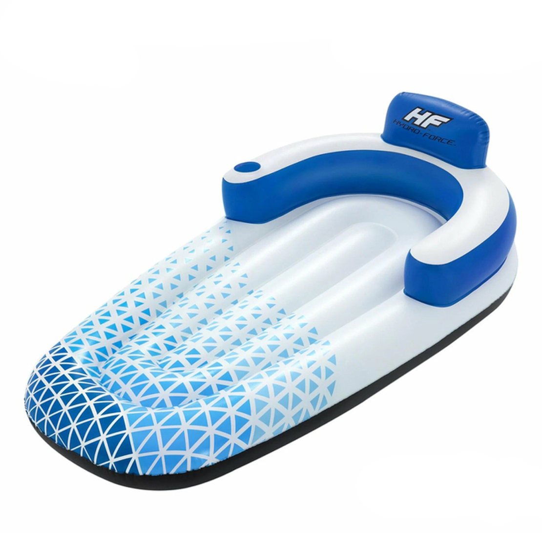 BestWay Indigo Wave 43533 BW, 183х97х53.5 см, нагрузка до 90 кг, ПВХ, подлокотники, подголовник, подстаканник, синий
