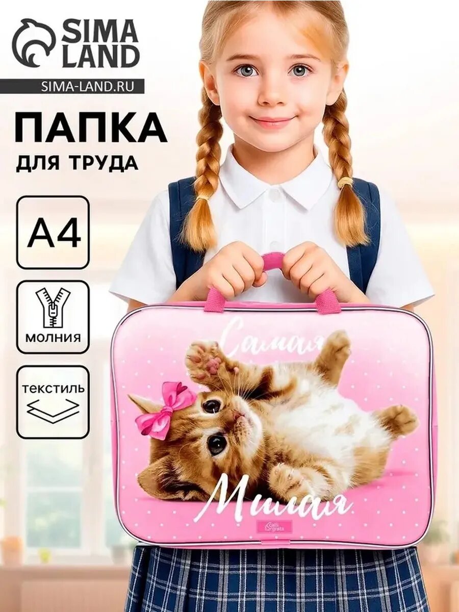 Мягкая текстильная папка с ручками А4+