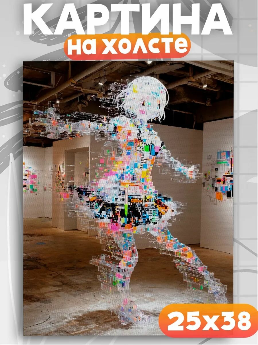 Картина на стену интерьерные y2k аниме, на подрамнике, 1шт, 38х25 размер.