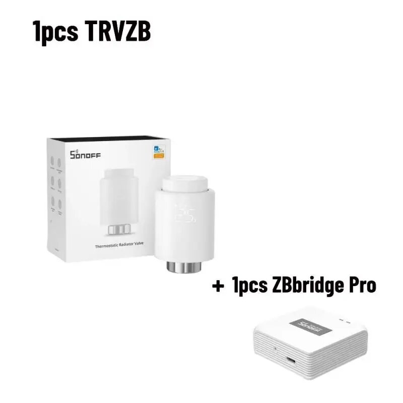 SONOFF TRV Zigbee Термостатное Радиаторное Крановое Колодко TRVZB Умное Управление Температурой TRV Совместимо с Alexa Google SmartThings ZHA MQTT-1ШТ TRVZB