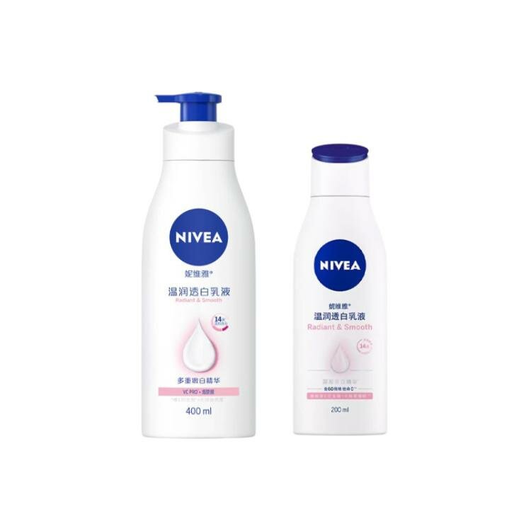 Молочко для тела женское NIVEA Radiant & Smooth, 400ml+200ml