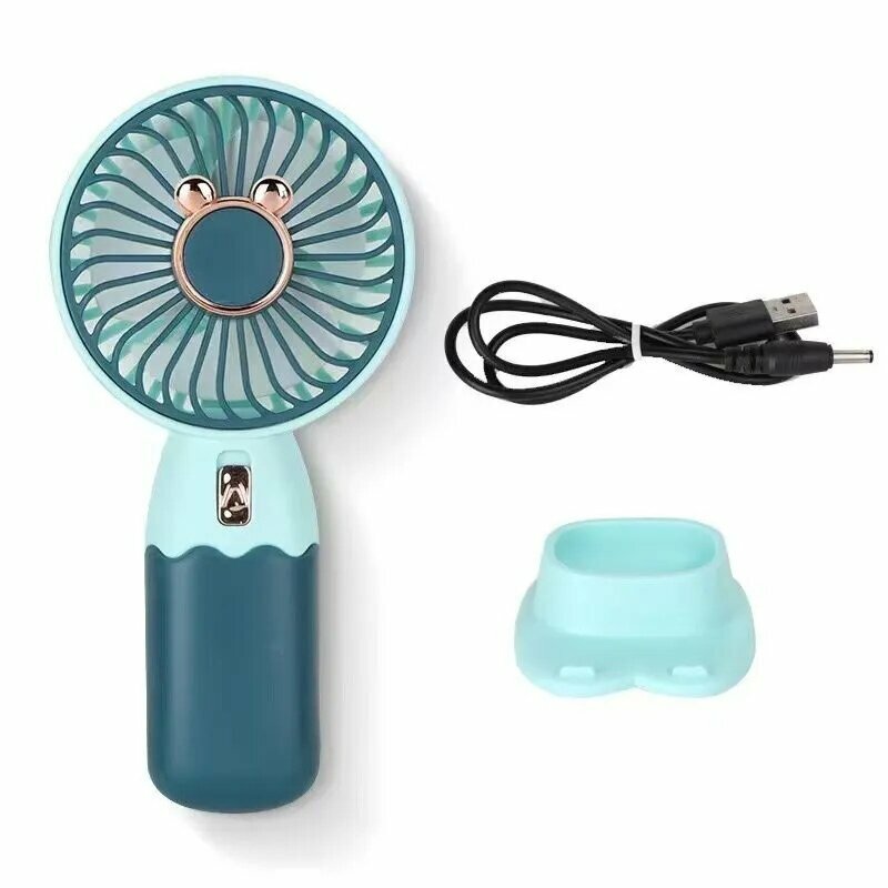 Портативный вентилятор Бесшумный ручной вентилятор mini fan, зеленый
