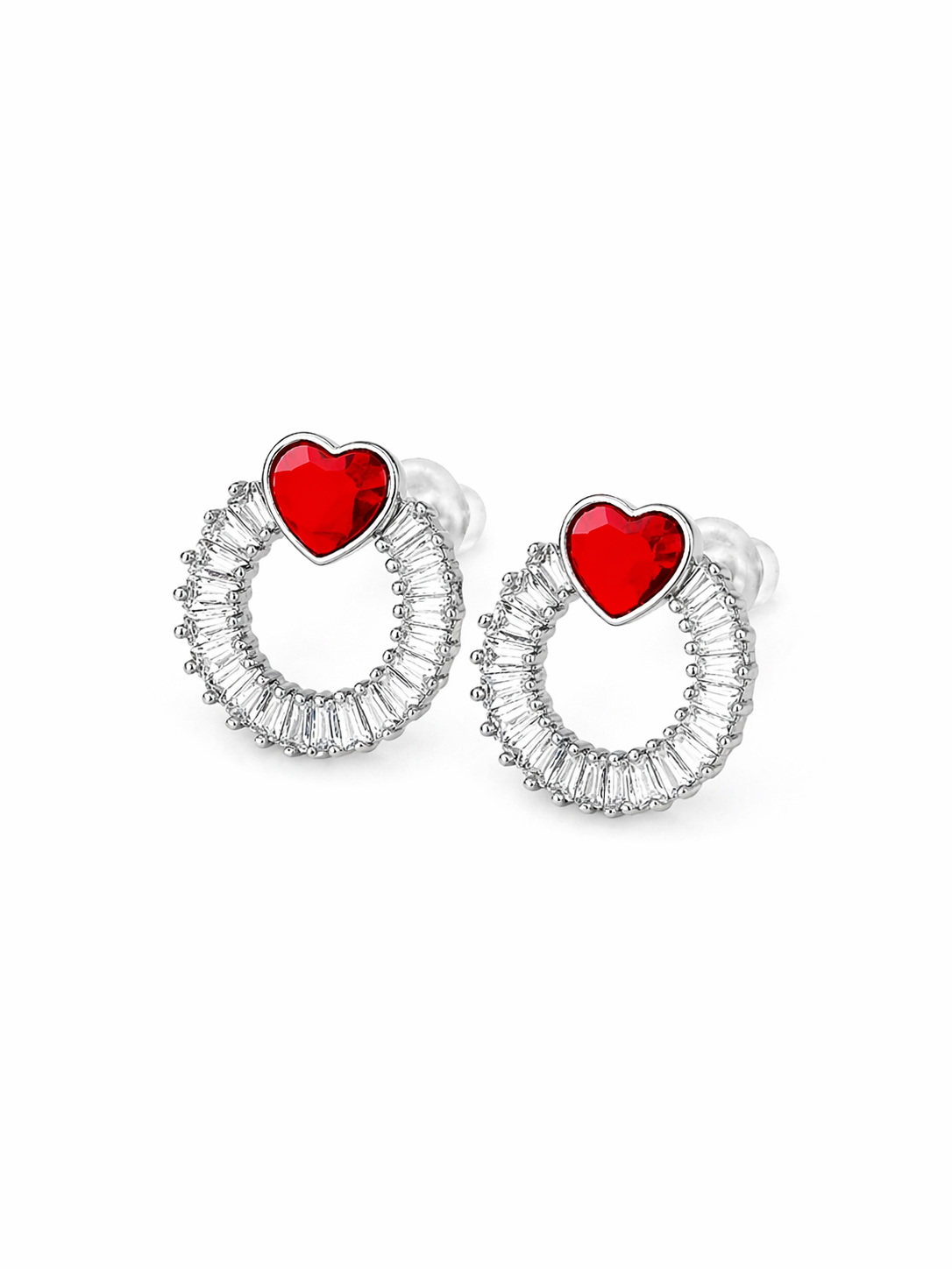 Серьги пусеты, кристаллы Swarovski