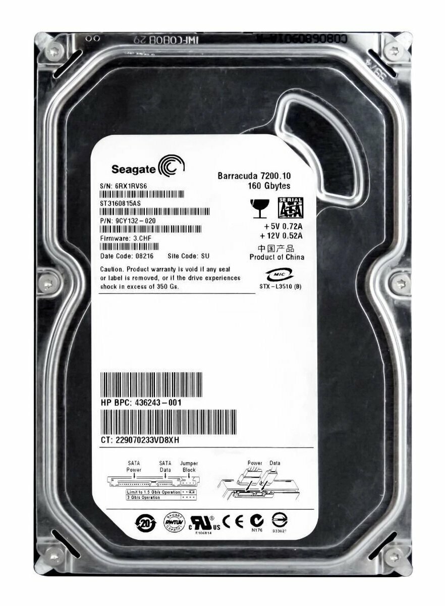 Жесткий диск HP 160Gb 7200 SATAII 3.5" HDD