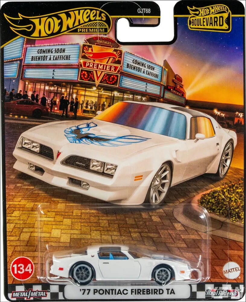 Hot Wheels Premium 77 Pontiac Firebird TA в масштабе 1:64 Игрушечная машинка