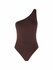 Купальник FEDERICA BASSI One-shoulder swimsuit, размер XS, brown