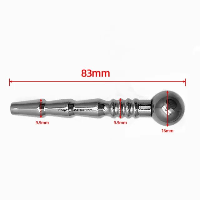 Металлическая уретральная пробка, секс-игрушка для мужчин, Color: R, 83mm