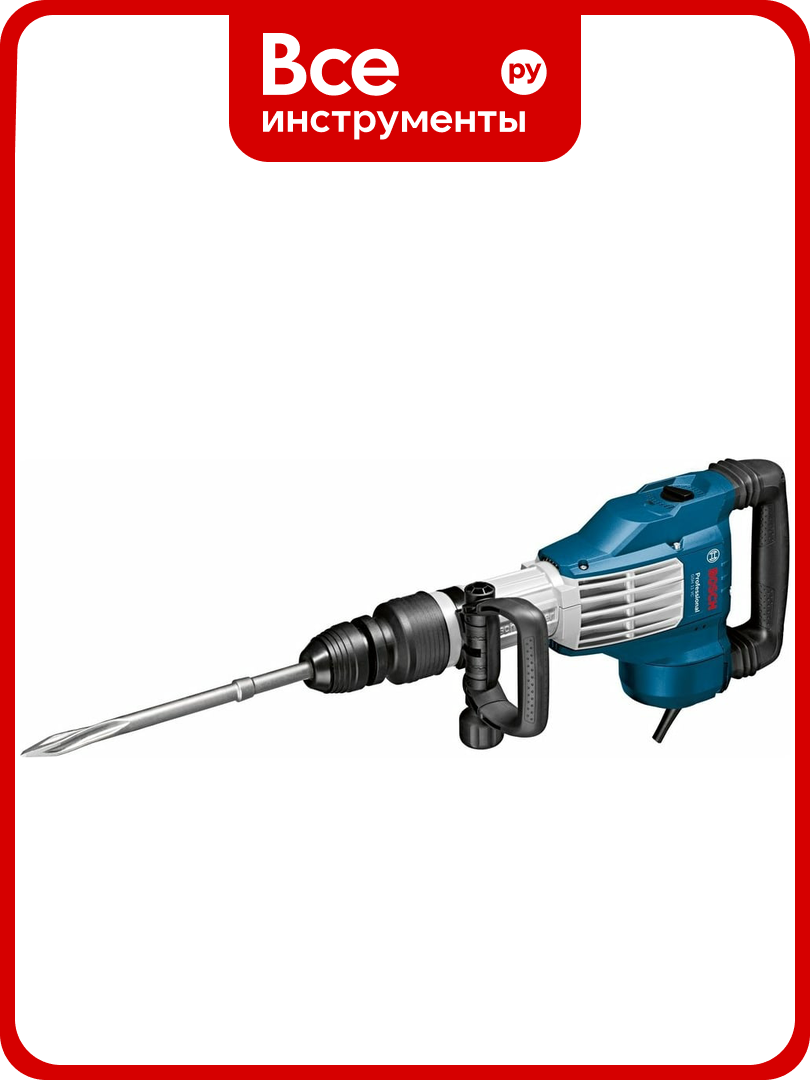 Отбойный молоток Bosch GSH 11 VC, профессиональный, с антивибрационной системой, SDS‑MAX патрон, щеточный двигатель