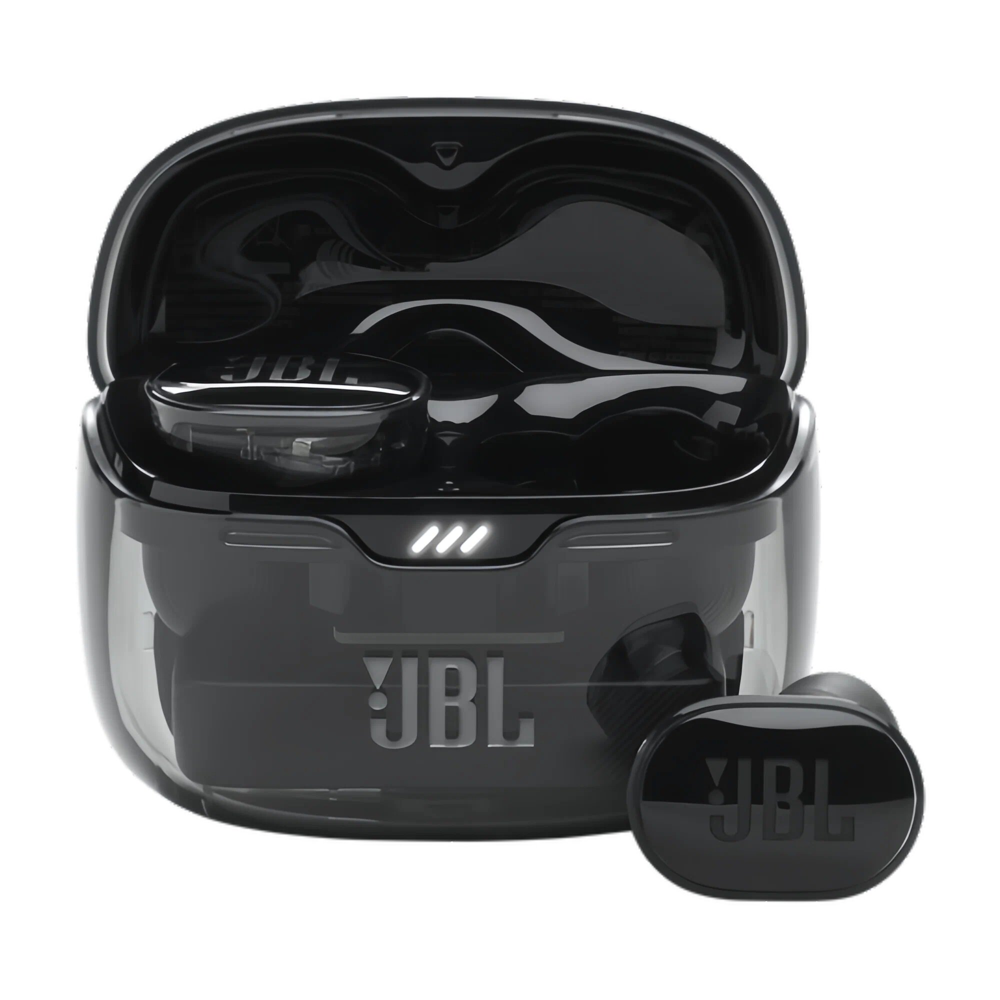Наушники JBL Tune Buds Ghost, Bluetooth, внутриканальные, черный (jbltbudsgblk), до 12 часов работы