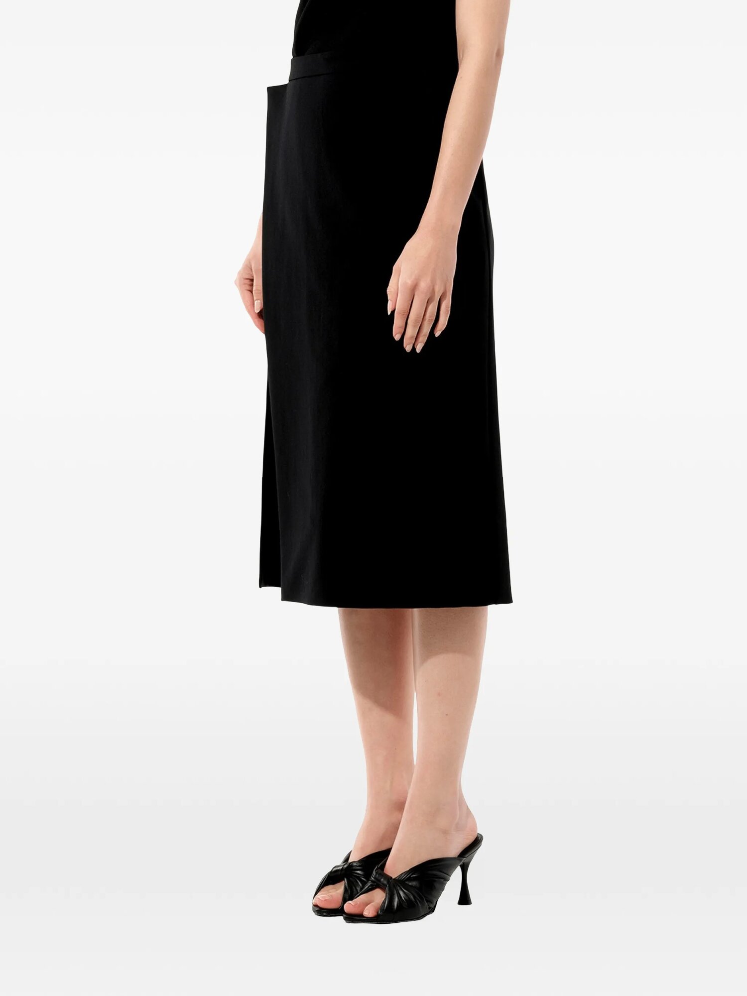 Юбка BALENCIAGA Asymmetrical wrap skirt, размер 40, черный — фото 1