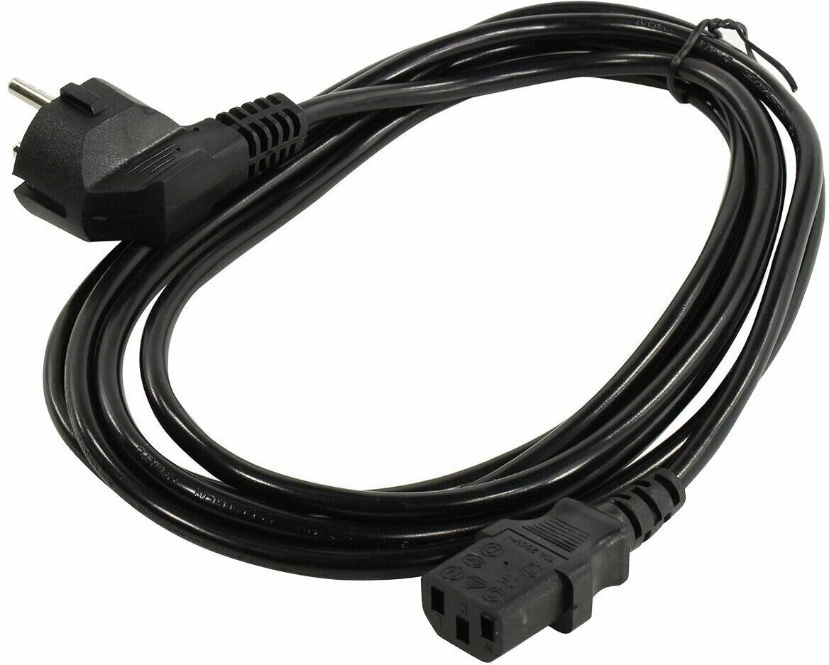 Кабель сетевой Wize CAC6-EU-C13-1.8M 1.8 м, Евровилка 3 pin - C13, 6 А, черный