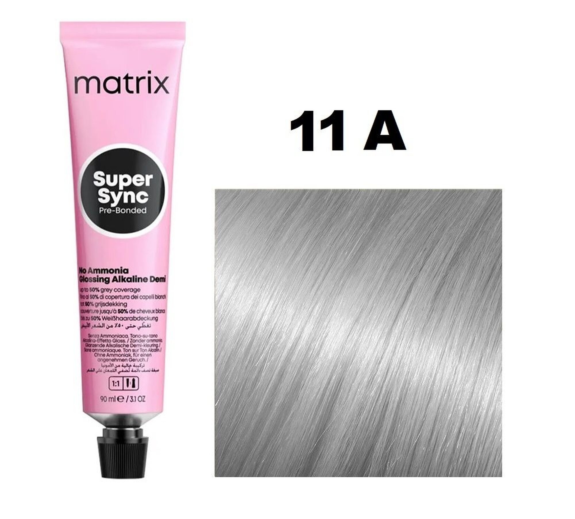 Matrix Краска без аммиака SoColor Super Sync 11A экстра светлый блондин плюс пепельный, 90 мл Матрикс