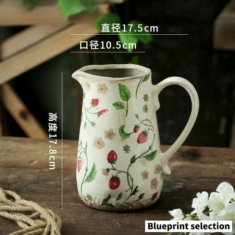 Ваза "Клубника", 17.8 см , Керамика, Фаянс, 1 шт