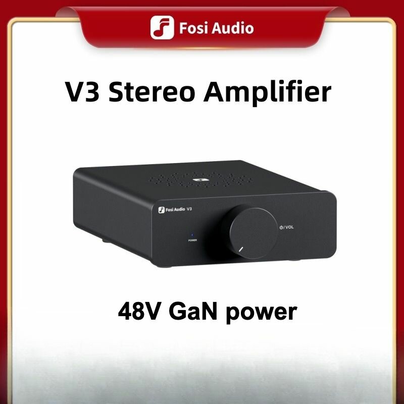 Fosi Audio V3 Мини-стереоусилитель мощности класса D 300 Вт x2 TPA3255 2-канальный