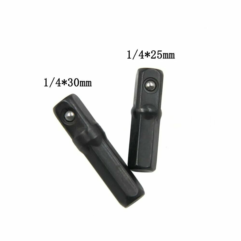 2шт абор адаптеров для торцевых голов 25-30mm, 1/4", с шариковым фиксатором, для шуруповерта и ударного гайковертаторцевых ключей.