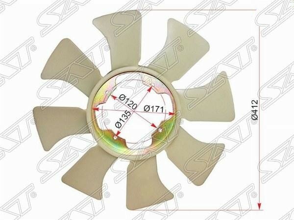 Крыльчатка SAT ST-21060-43G00 Nissan Pathfinder 85-95 / Terrano 86-96