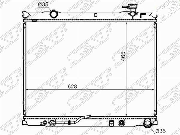 Радиатор SAT KI0005-2 Kia Sorento 02-09