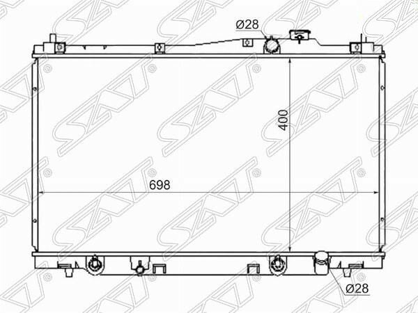 Радиатор SAT HD00015 Honda Stream 00-06