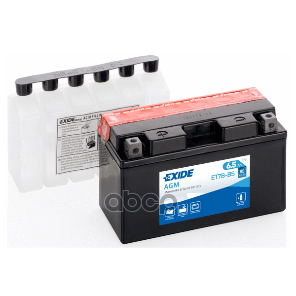 Аккумулятор AGM 12V 7Ah 85A 150x65x95 mm EXIDE арт. ET7BBS
