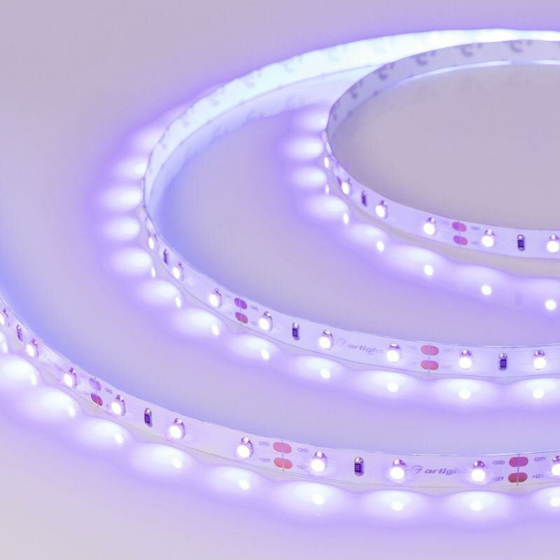 Лента светодиодная RT-A60-8mm 12V UV400 4.8Вт/м IP20 2835 открыт. (уп.5м) Arlight 012813(2)