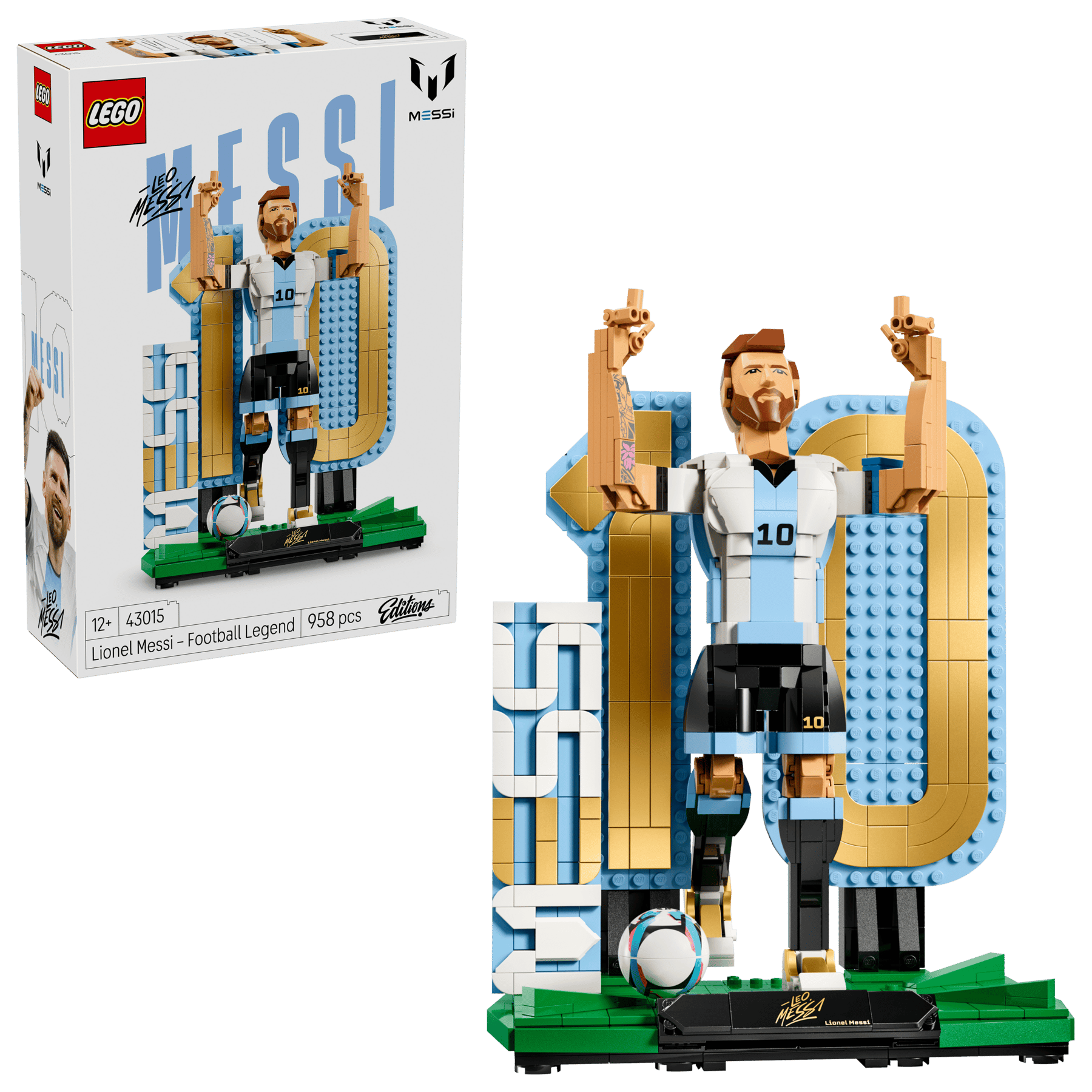 Конструктор LEGO Editions 43015 Лионель Месси — легенда футбола, 958 дет.
