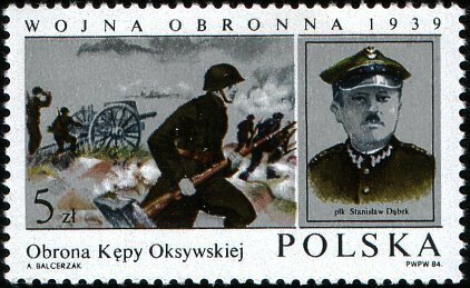 (1984-038) Марка Польша "Полковник С. Дабек" 45 лет начала второй мировой войны III O