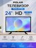 Телевизор POLARP24L24T2C 24 дюйм, HD Ready, 1366x768, черный
