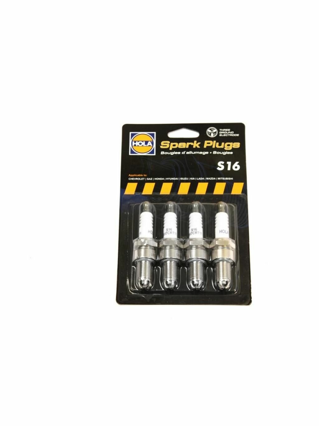 Свечи зажигания трехэлектродная HOLA S16 инжектор 8V Lada 2104-07, 2108-15, 2110-12, Kalina 1117-19, Priora2170-72, Granta2190-91, 4X4, Largus 1, 6 Vaz 11186, Vaz 11189 Gaz Gazelle Business Umz 4216