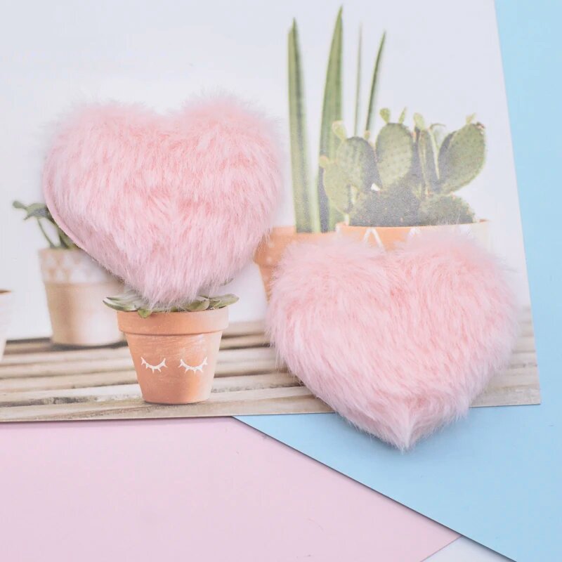 Набор из 24 аппликаций сердце Diy Super Paradise 50*45 мм Розовый, Shell Pink